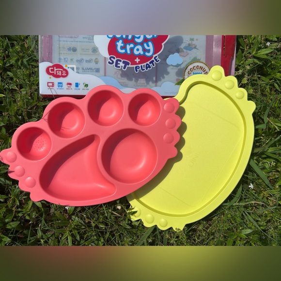 chic | Toys | Kids Toddler Baby Tray Plate Set Meals Lunch Dinner ...